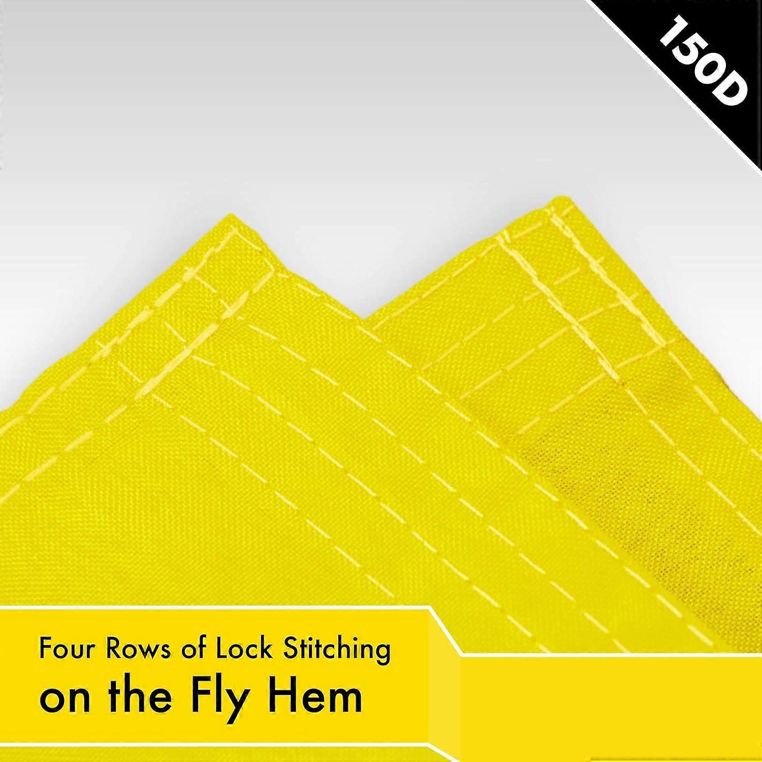 2 PACK: Solid Yellow Color Flag 3x5 FT 150D Printed | 3x5 feet ...