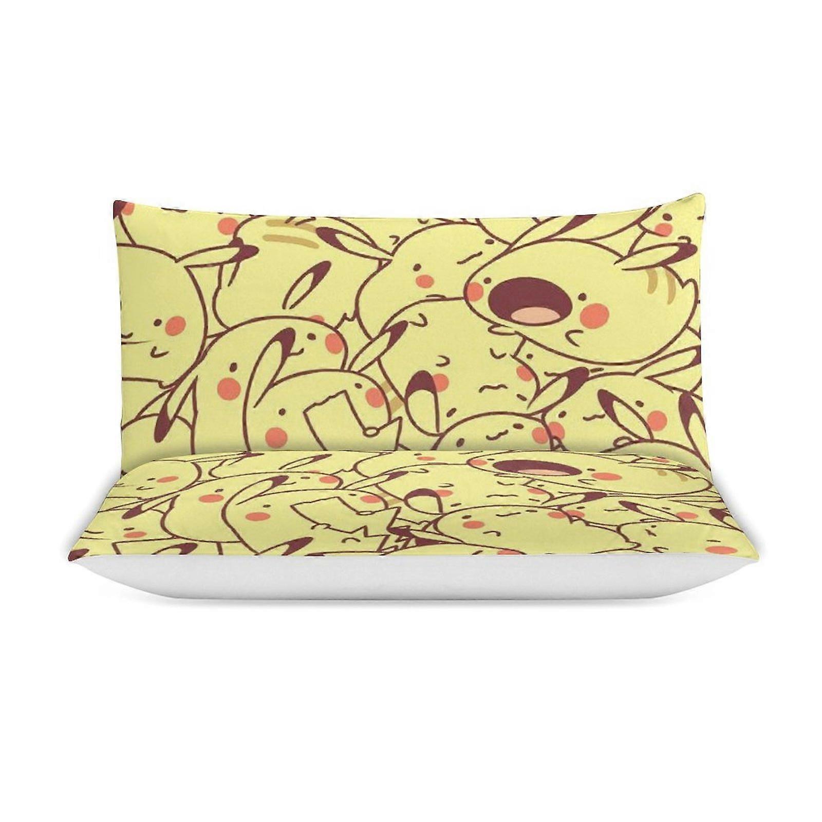 Bedding set GD525 Pikachu Bed Duvet Cover Funny Anime Cartoon Bedding ...