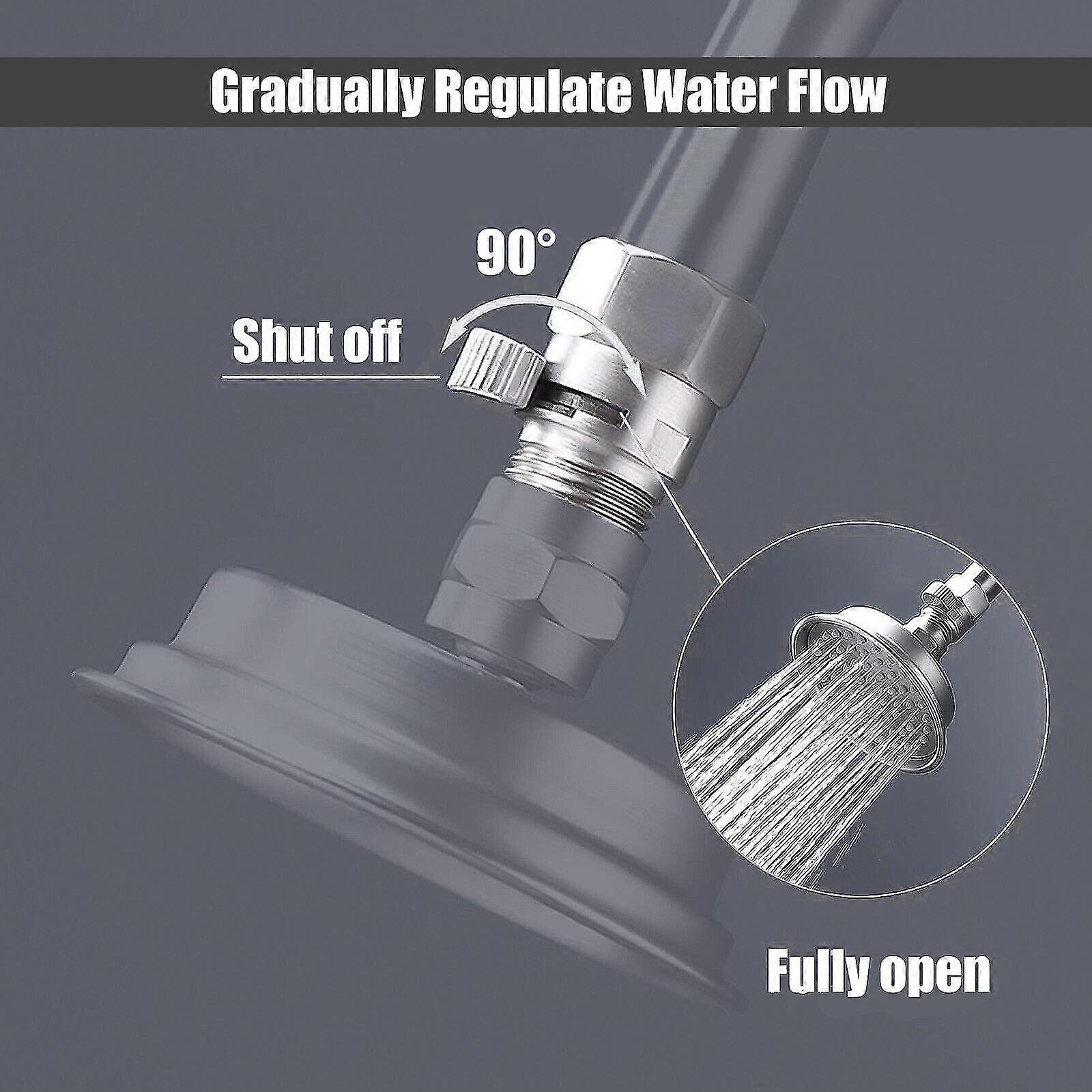 Flow Quick Control Shut-OFF Valve Shower Head Hand Water Saving Shower ...
