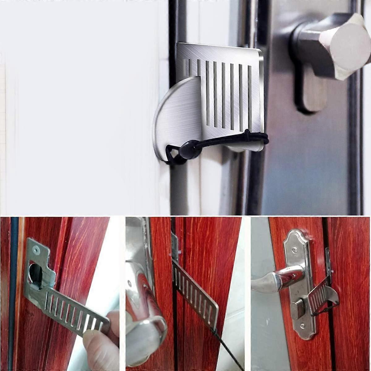 Portable Door Lock Solid Travel Lock Heavy Duty Lock Punchless Security ...