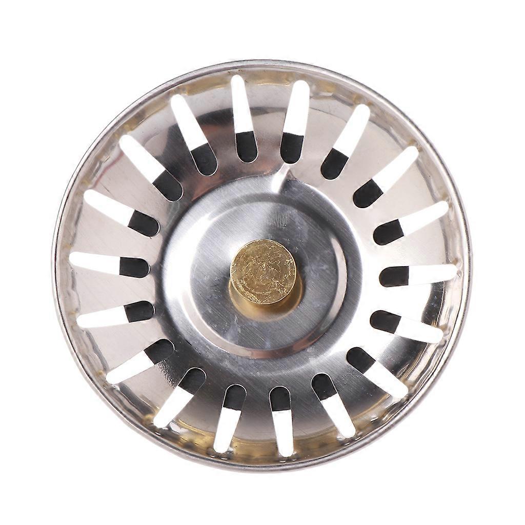 Kitchen Stainless Steel Basin Drain Dopant Sink Strainer Basket Waste ...