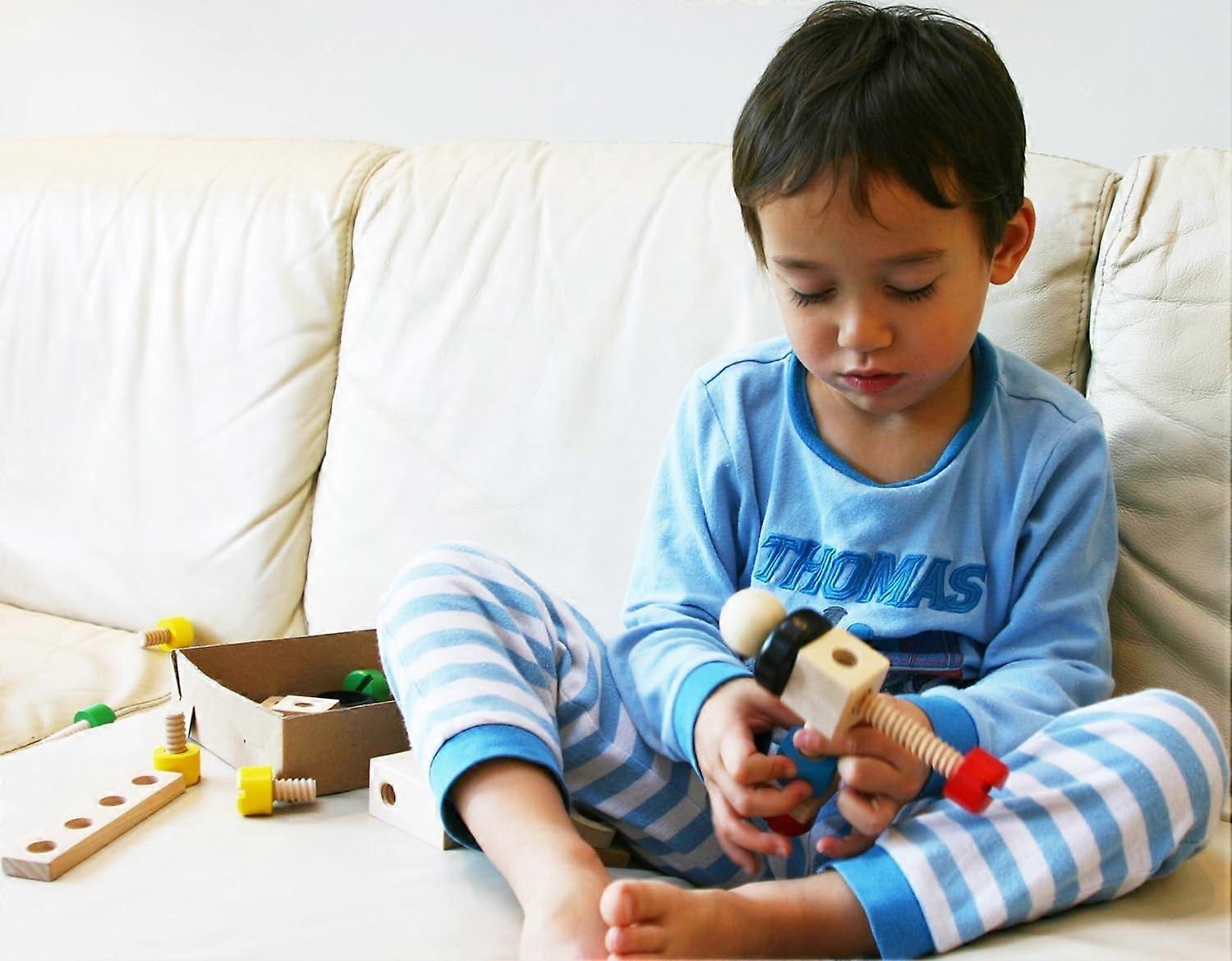 2025 New Wooden Nuts and Bolts set Building Blocks Construction Kit 31 ...