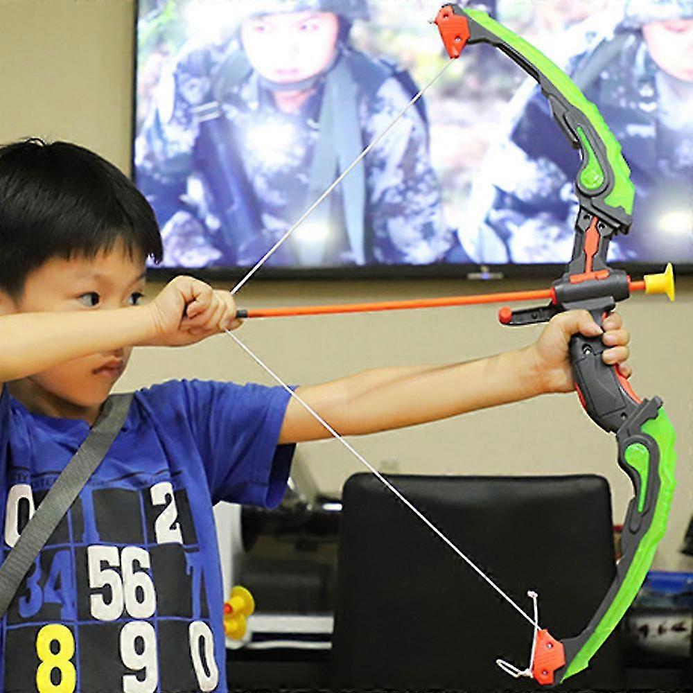 Foldable Bow And Arrow Set Lighting Archery Toys Shooting Competition ...