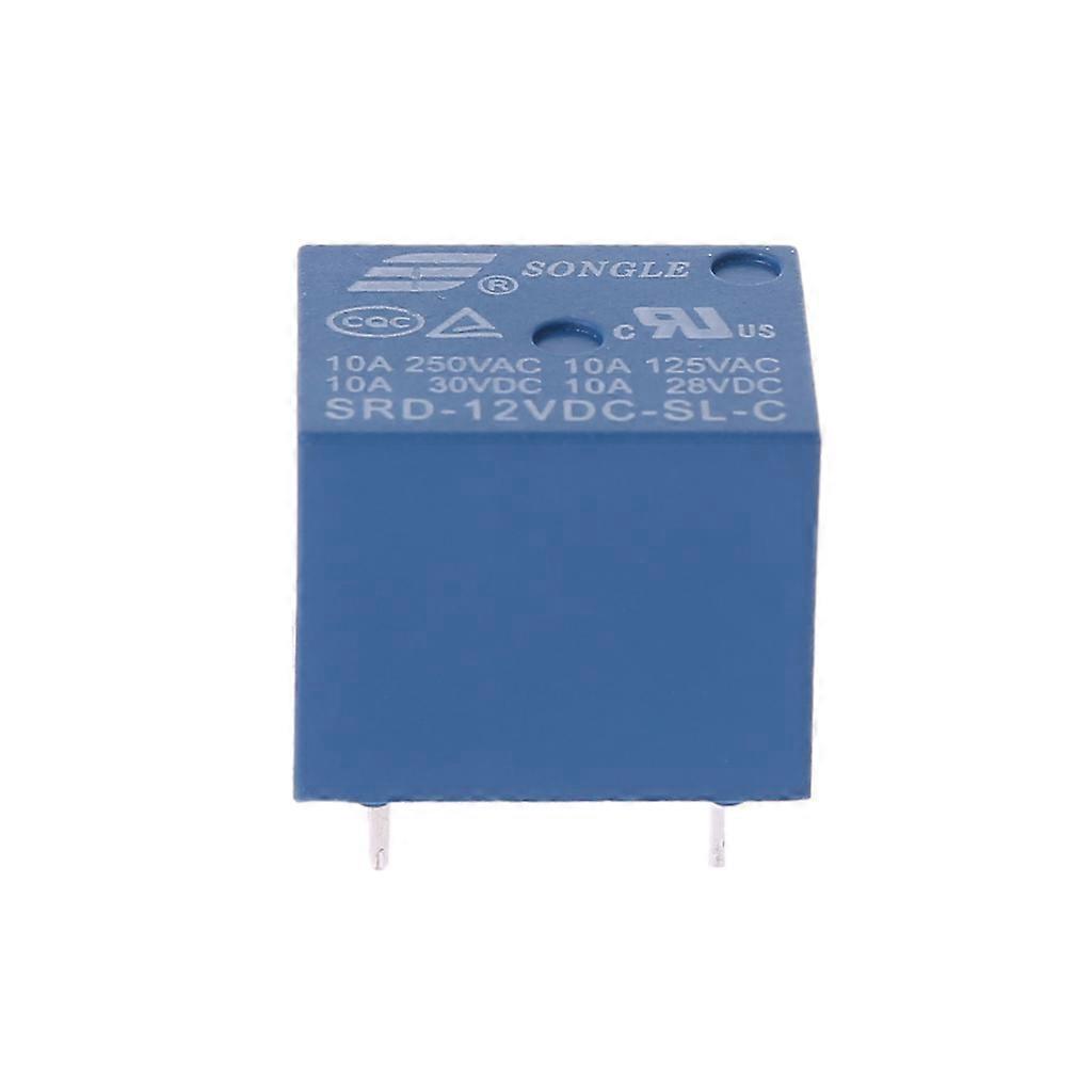 New High Quality 10 PCS 5 Pins RELAY 12V DC Coil Power Relay PCB ...