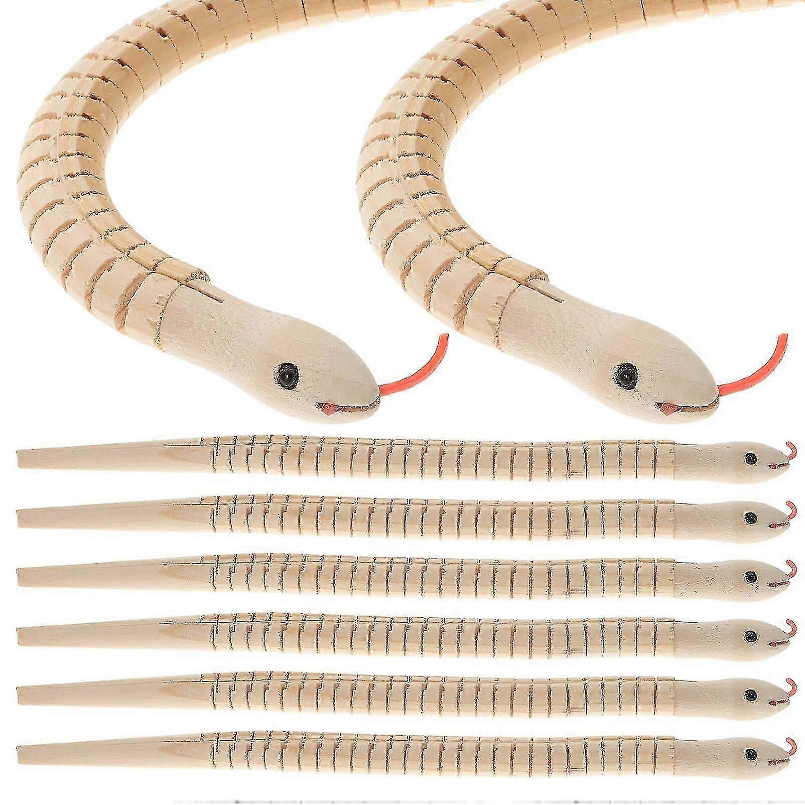 30cm Wood Snake, 10 Pieces Oscillating Snake Connected Flexible Wood ...