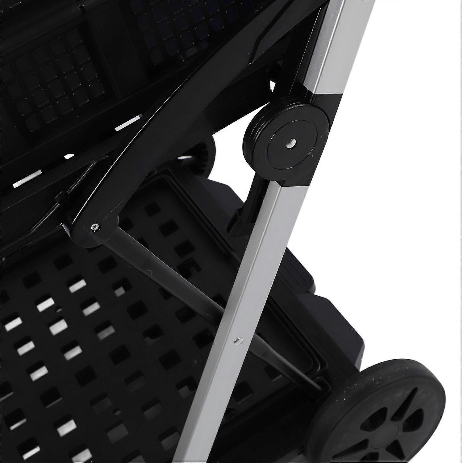 Multi Use Functional Collapsible Carts Mobile Folding Trolley 2 Tier ...