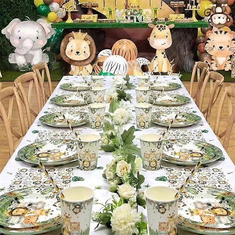 Jungle Birthday Party Decoration Jungle Safari Disposable Tableware ...