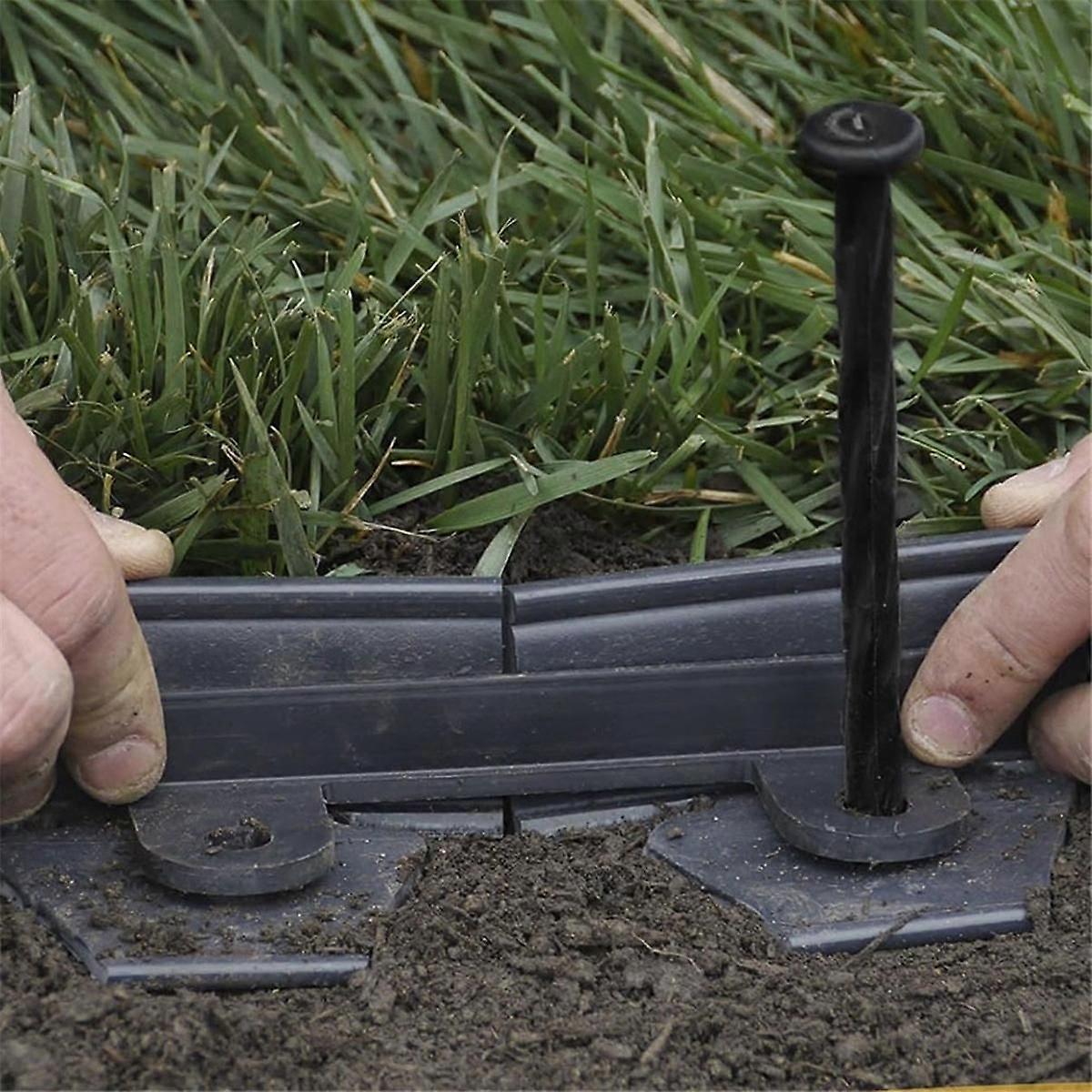 80 Pack 8 Inch Plastic Landscape Edging Anchoring Stakes Garden Lawn ...