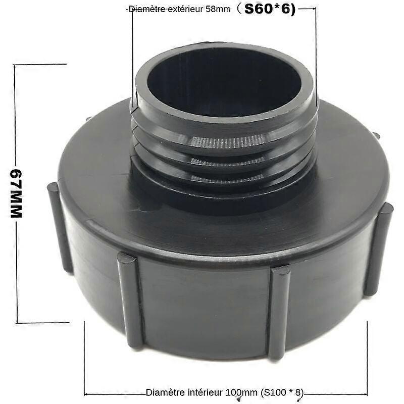 Ibc Adapter S100X8 to S60X6 Variable Diameter Coarse Thread Cap Can Ibc ...