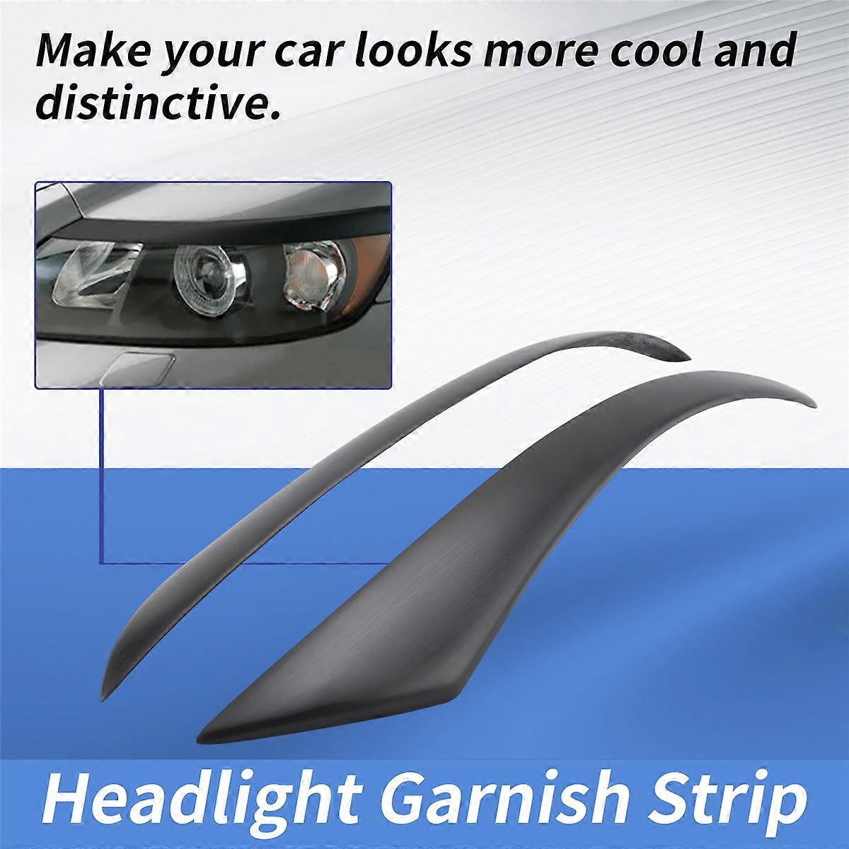 For S40 V50 2004-2012 Resin Headlights Eyebrows Eyelids Cover Eyelash ...