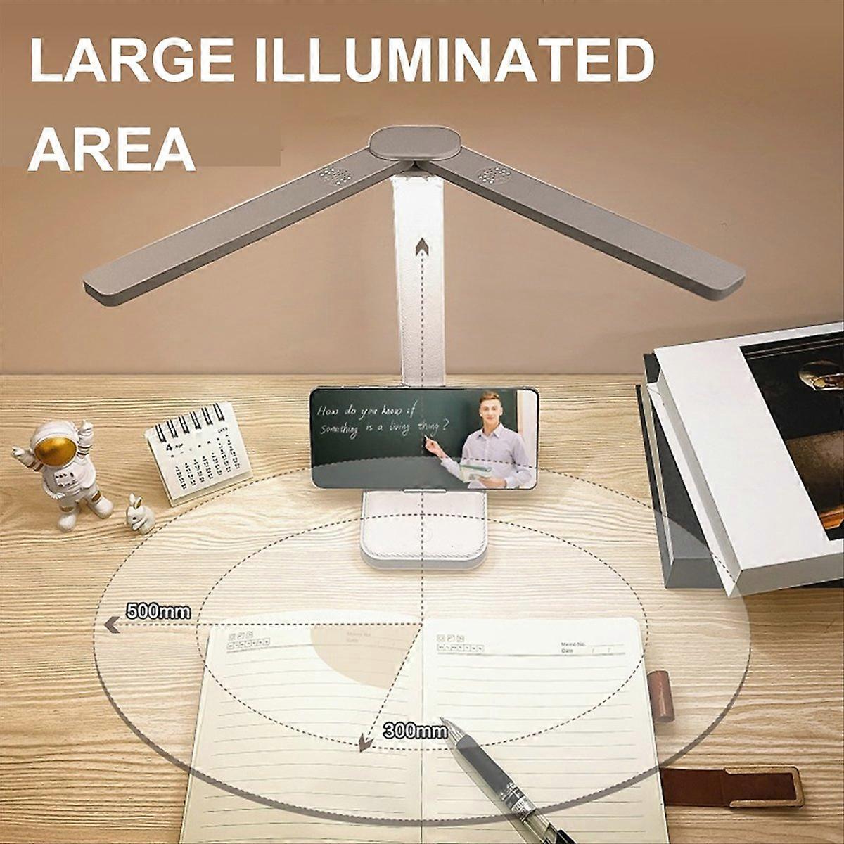 LED Desk Lamp 3 Level Dimmable Touch Night Light USB Rechargeable Eye ...