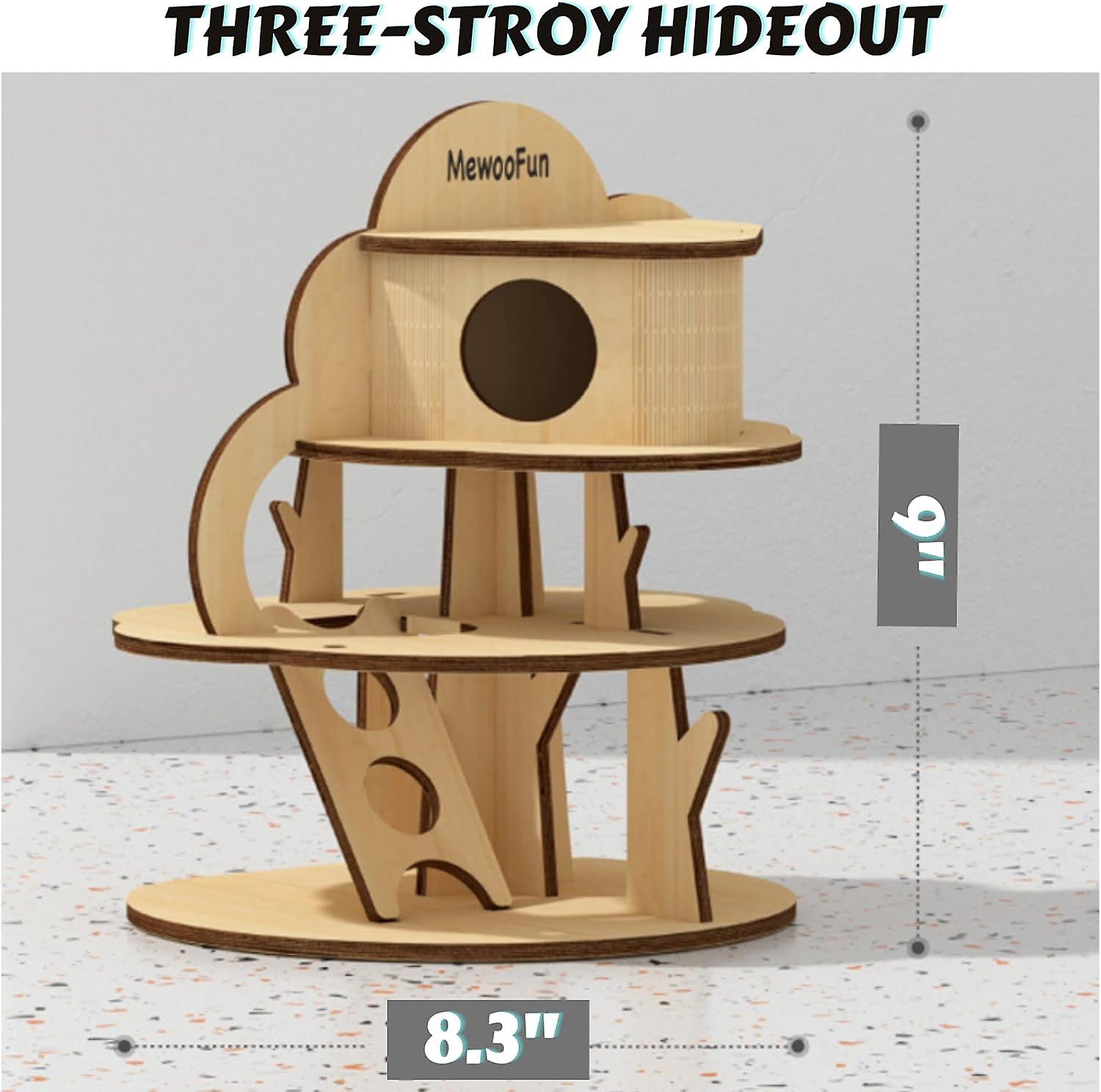 Gerbil house and hideout, wooden hut, hideout for small animals Gerbil ...