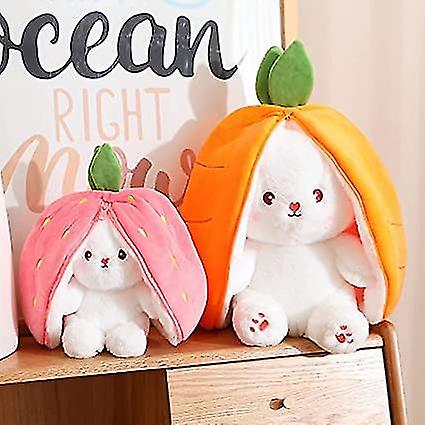 Strawberry Bunny Transformed Into Little Rabbit Fruit Doll Plush Toy ...