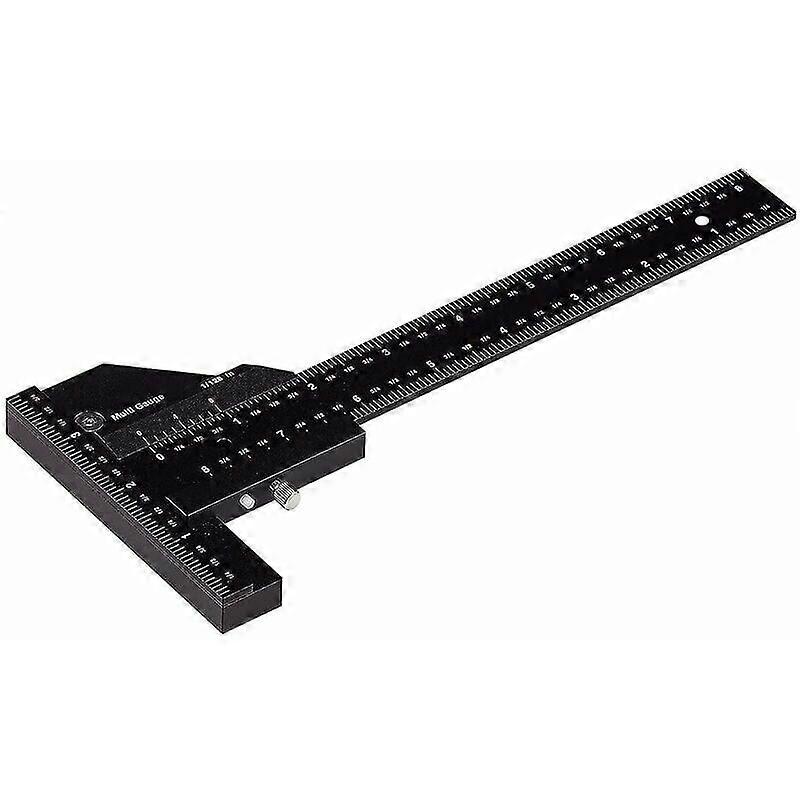 Carpentry Ruler, Multifunctional Woodworking Scribing Ruler, Aluminum T ...