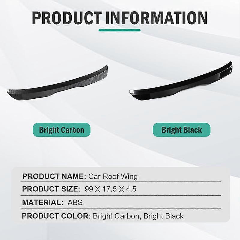 Car Rear Spoiler Universal Top Rear Roof Spoiler ABS Trim Strip ...