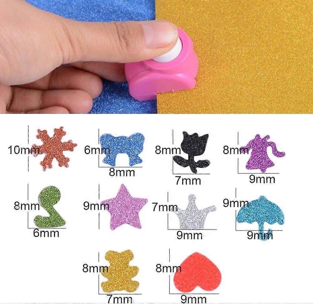 Set of 10 motif punches, paper punches, punch set in 10 different ...