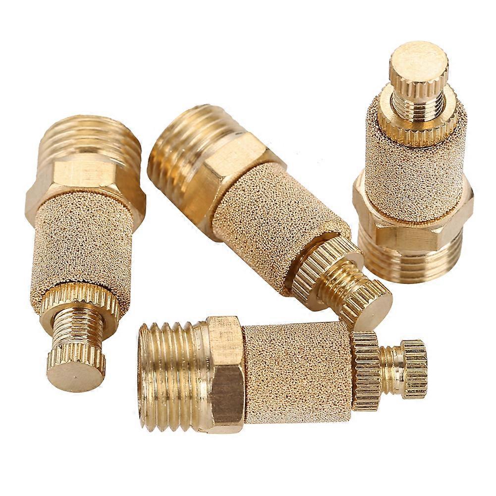 Male Thread Brass Air Pneumatic Noise Reducer Filter Exhaust Muffler ...