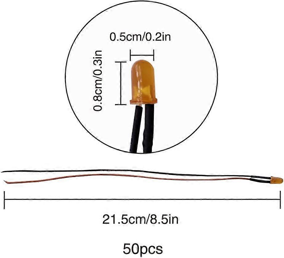 12V LED Diodes Pre-Wired Round Top Bulb Lamp, 5mm Diode Bulb, Diffused ...