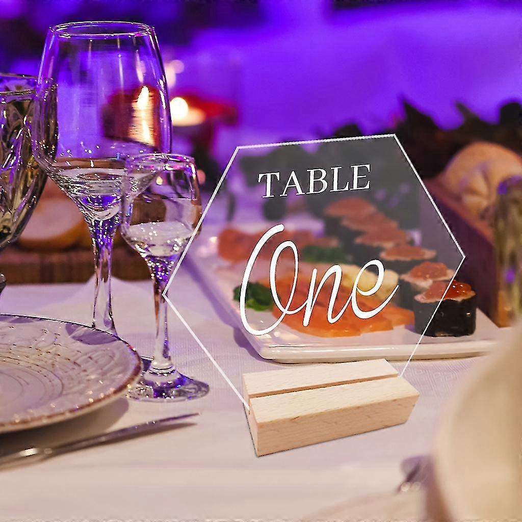 10pcs Table Sign Holder With Wooden Base Table Display Stand Signs For ...