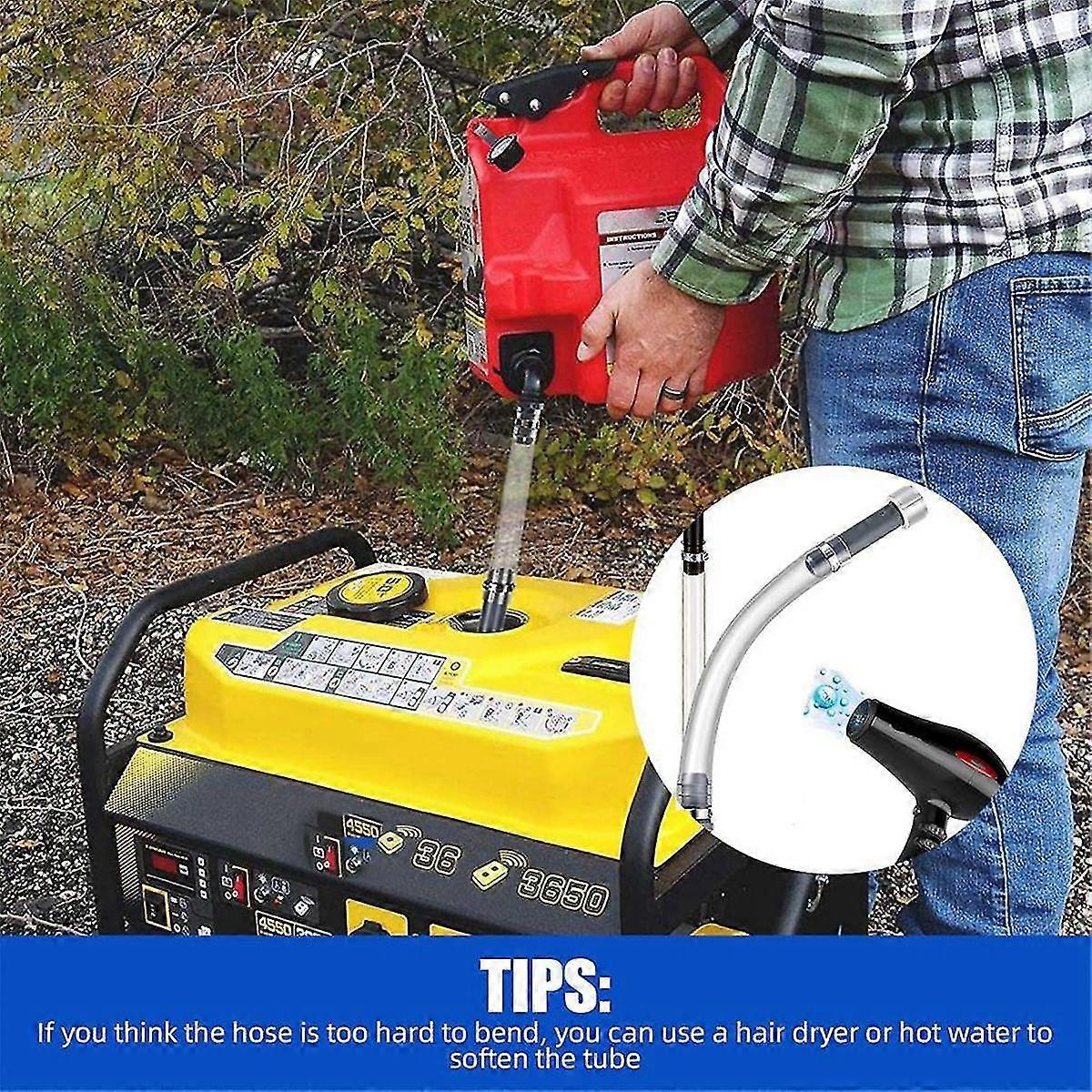 Fuel Fill Hose and Cap Kit Fits 5 Gallon Fuel Tank Fill Hose Jug, LC2 ...