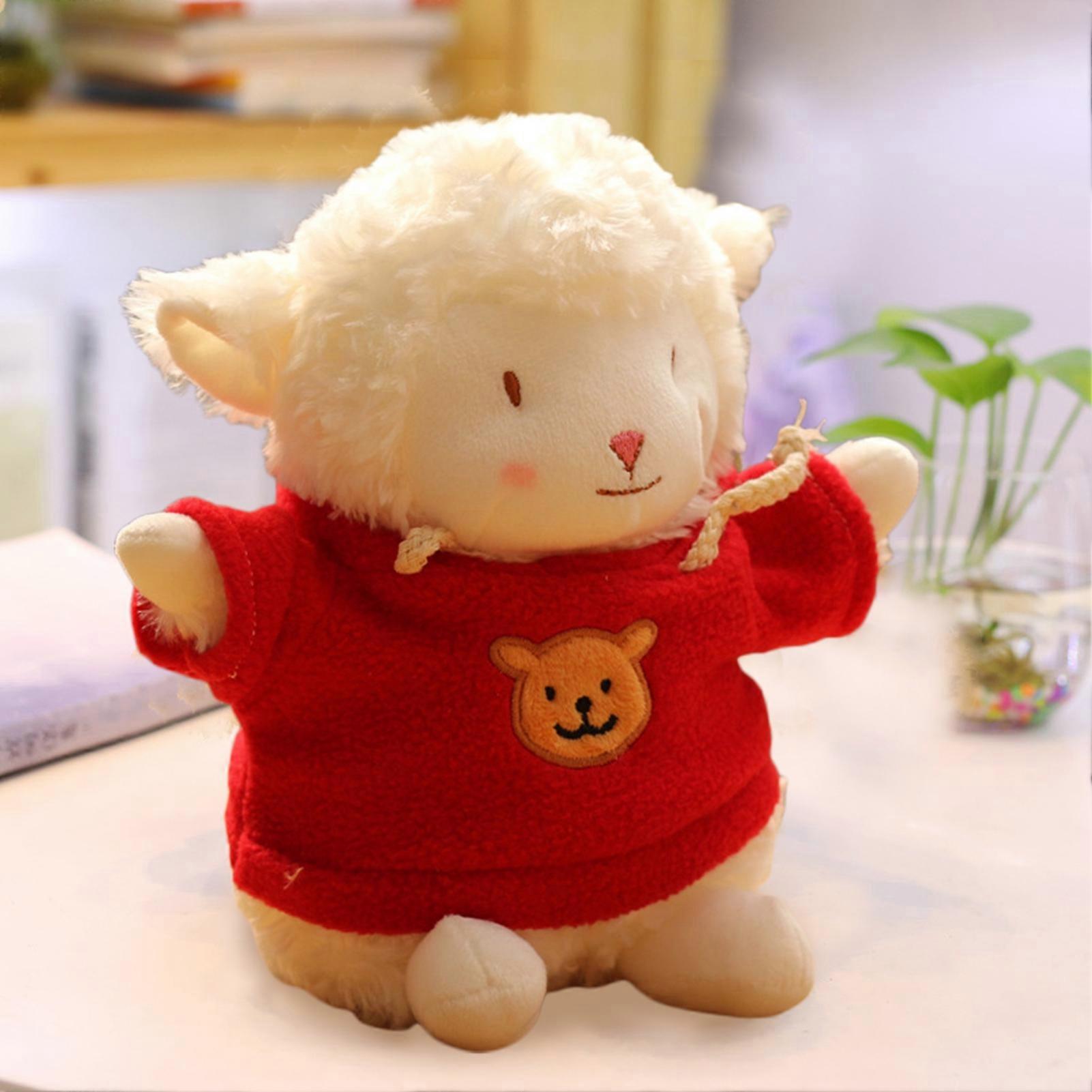 23cm Sheep Plush Toy PP Cotton Filling Soft Lovely Grab Machine Doll ...