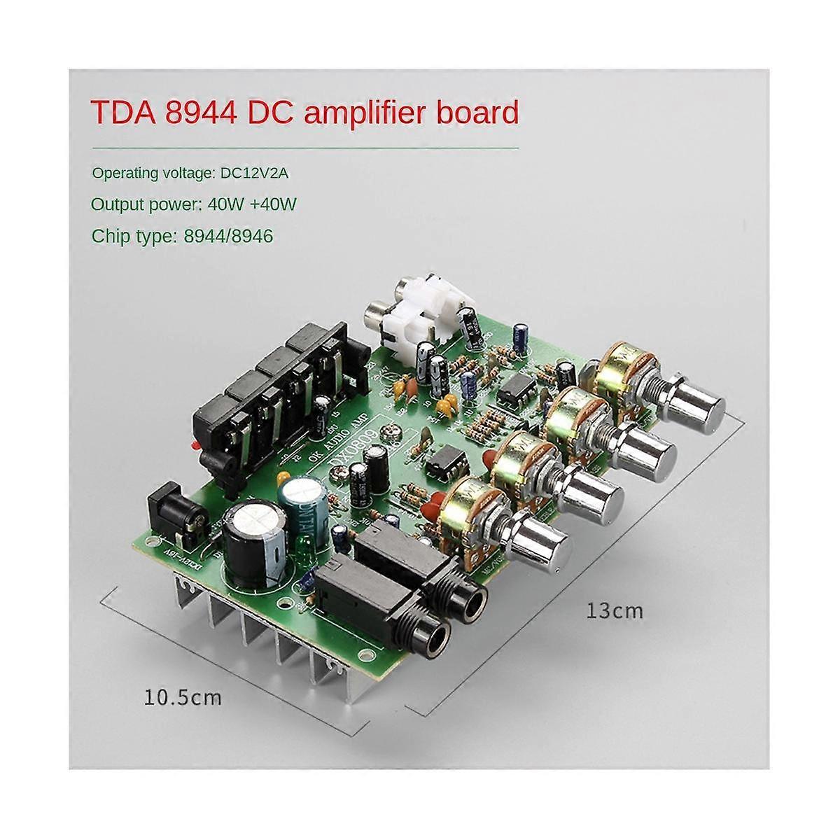 DC 12V 40W+40W Stereo Audio Amplifier Board Digital Microphone ...