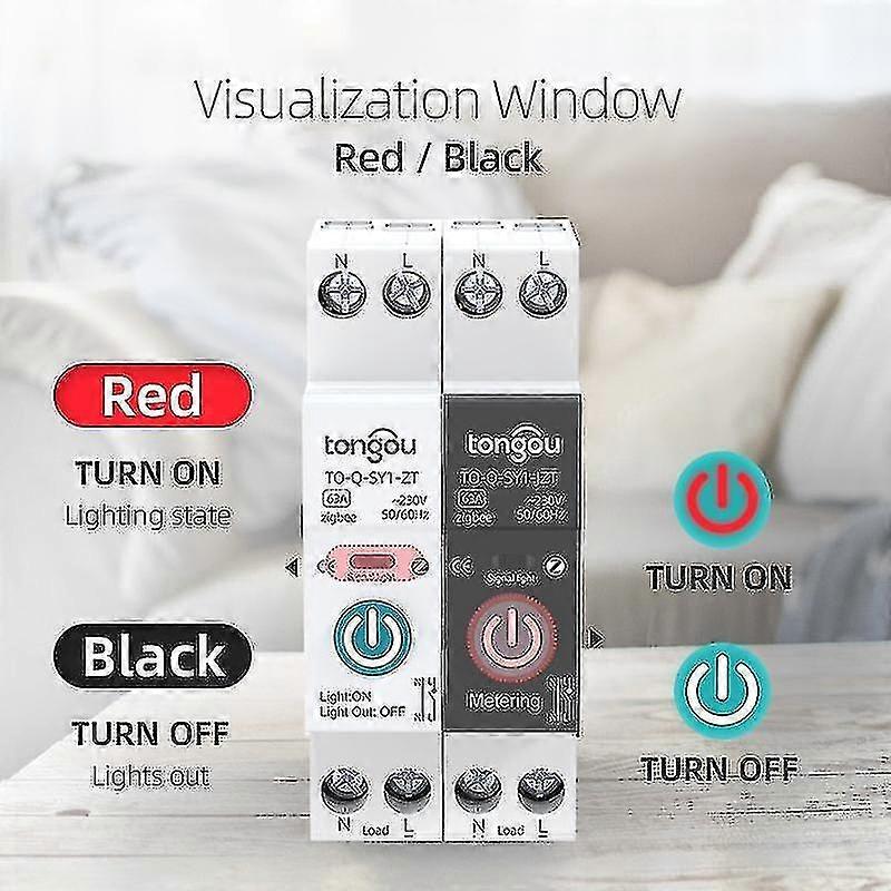 Tuya Zigbee Smart Circuit Breaker With Metering 1p 63a Din Rail For ...