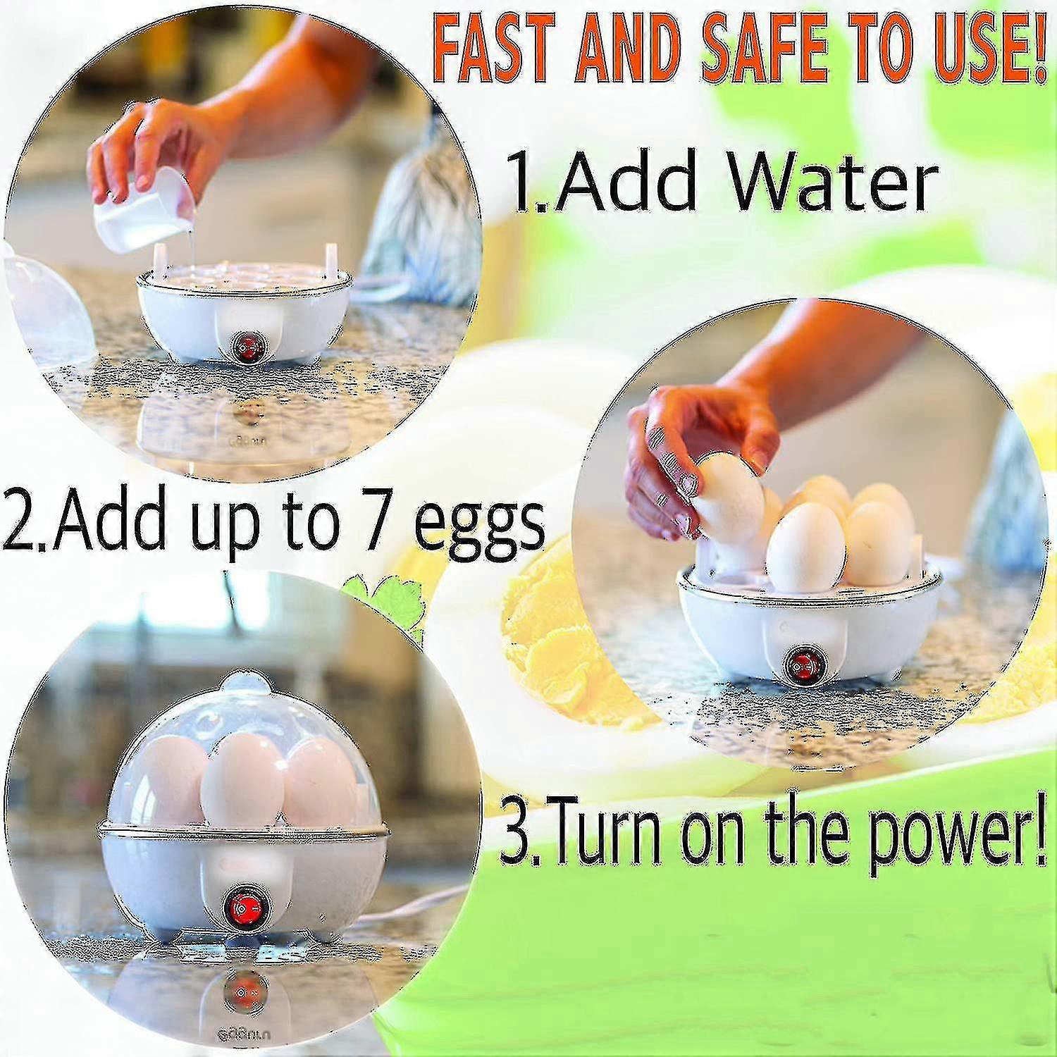Electric Egg Cooker Boiler Maker Soft, Medium Or Hard Boil, 7 Egg ...