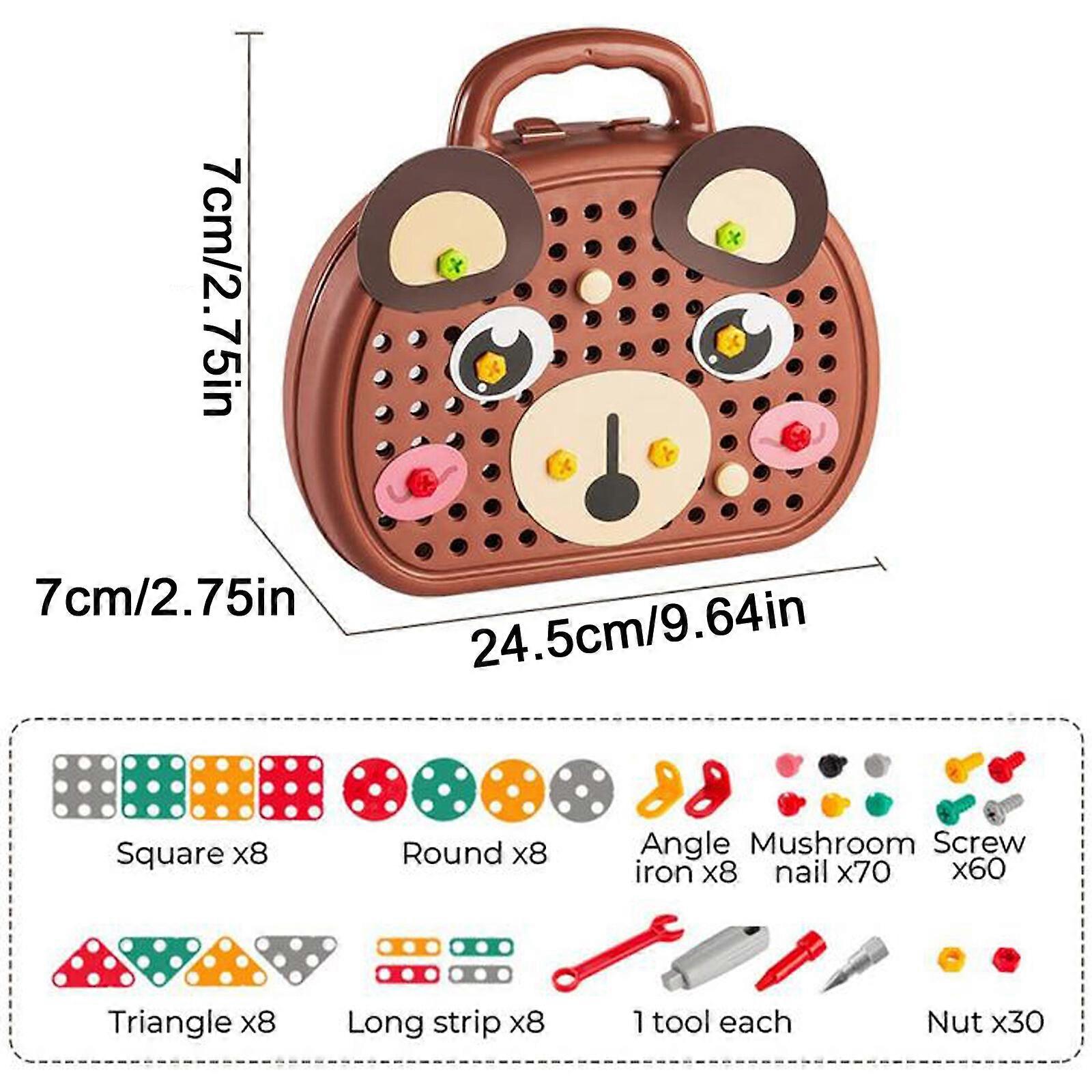 Electric Drill Bits Puzzle Toy Assembly Kids Tool Box Birthday Gift ...