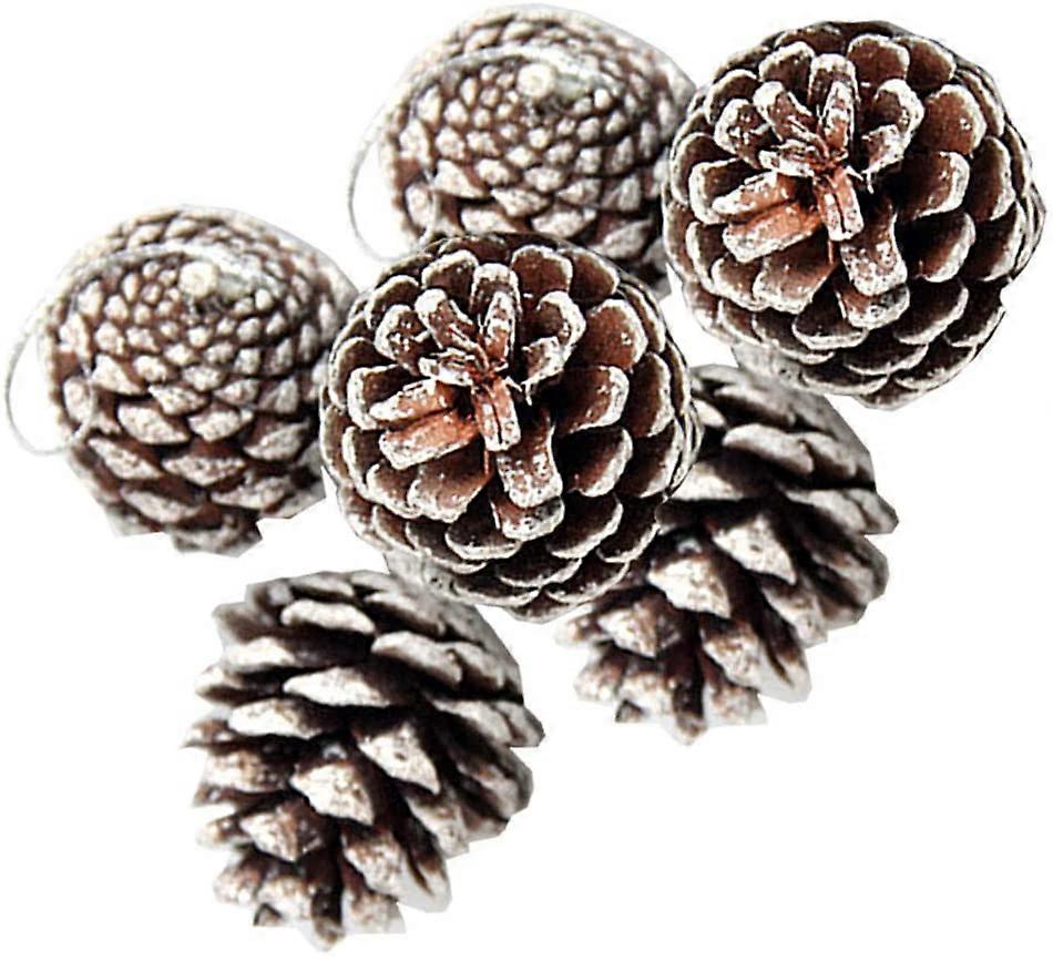 24 PCS Pine Cones for Christmas Tree Snowflake Natural Pine Cones ...