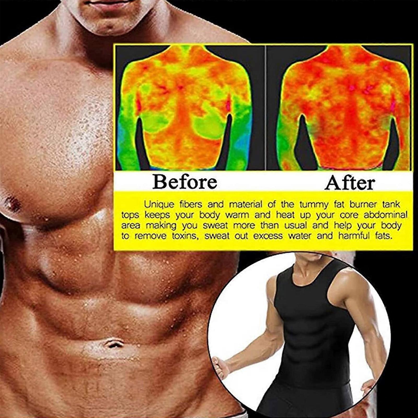 100% New Mens Compression Shirt Slimming Body Shaper Vest Workout Tank ...