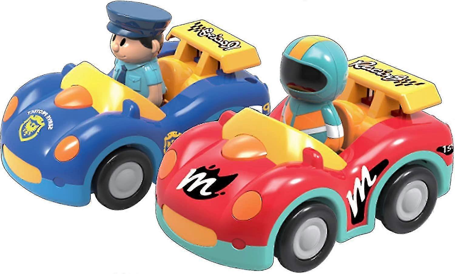 Exquisite Remote Control Cartoon Police Car And Race Car Rc Radio ...