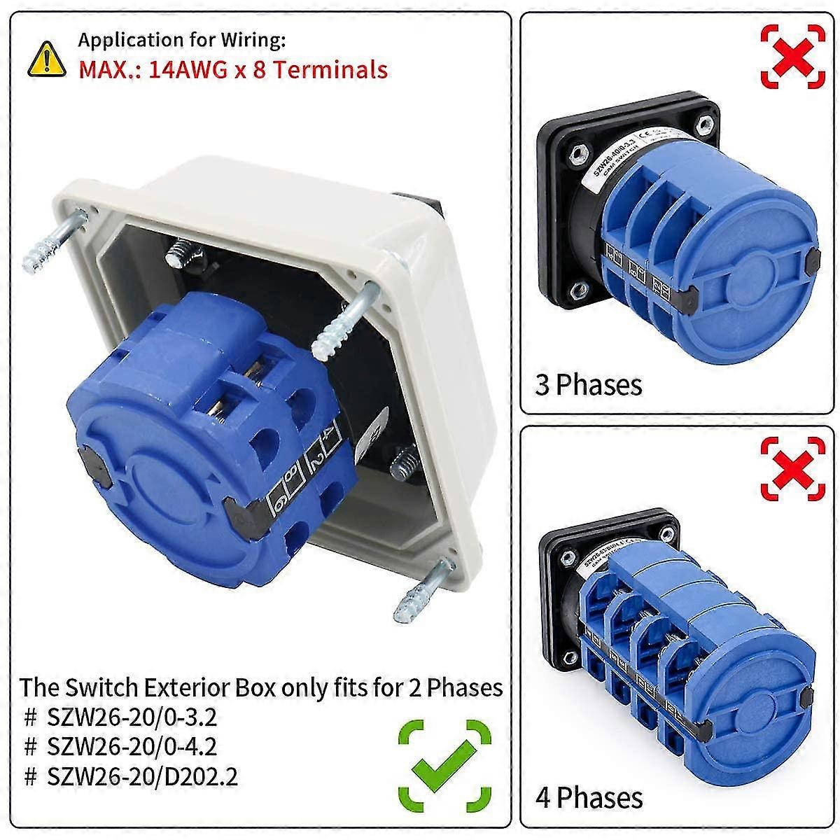 Universal Rotary Changeover Switch SZW26-20/D202.2D with Master Switch ...