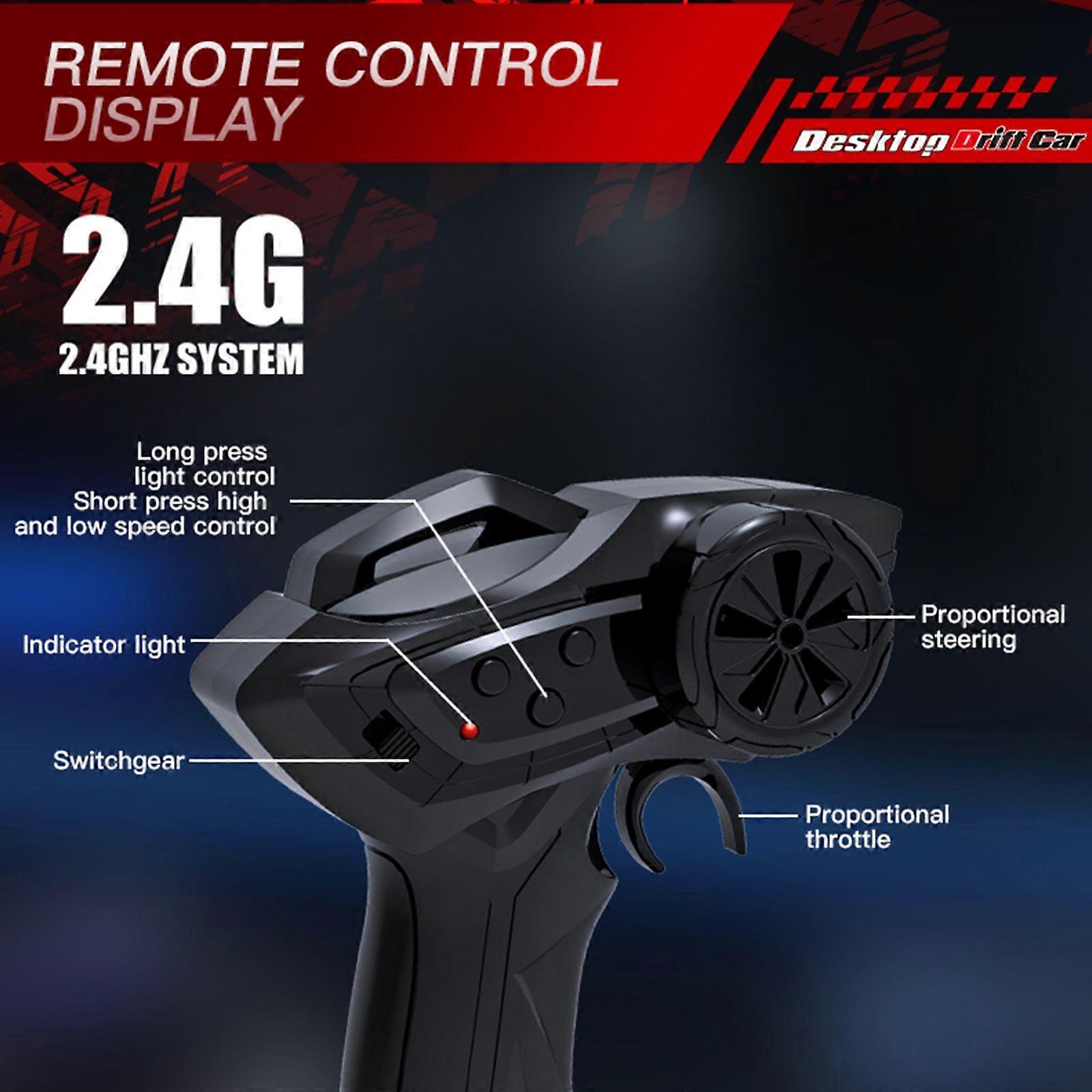 1/64 RC Drift Car Racing Remote Control Desktop Full Scale Drift Car ...