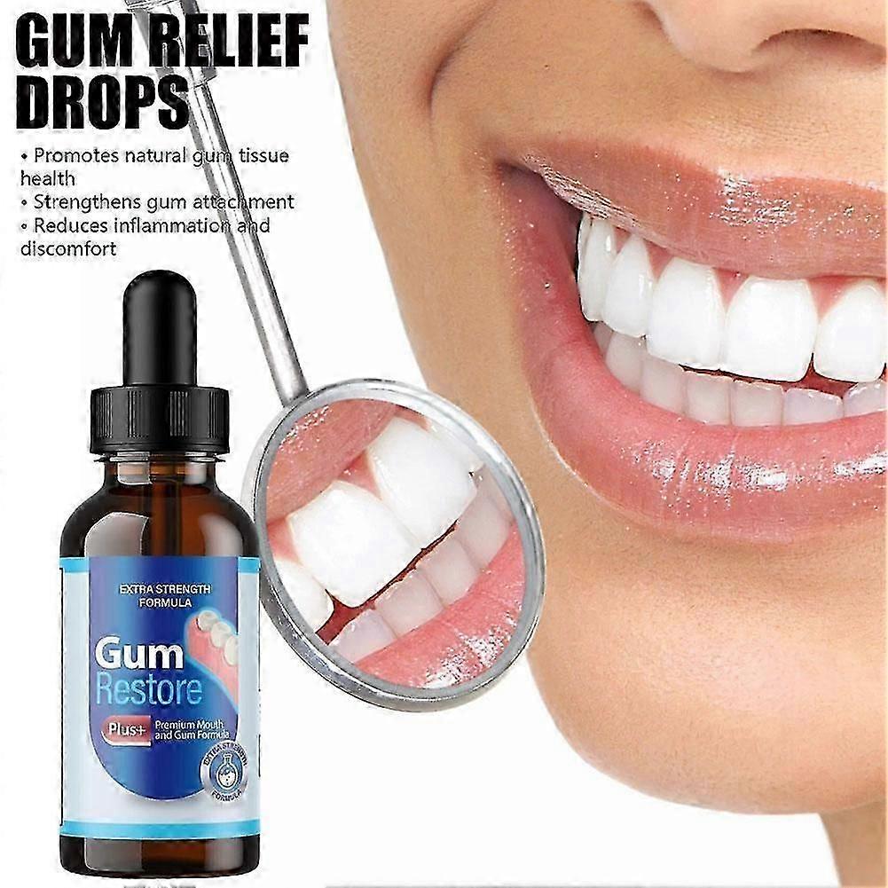 1-3X Gum Restore Plus - Oral Drops For Teeth, Bad Breath, Gums Repair ...