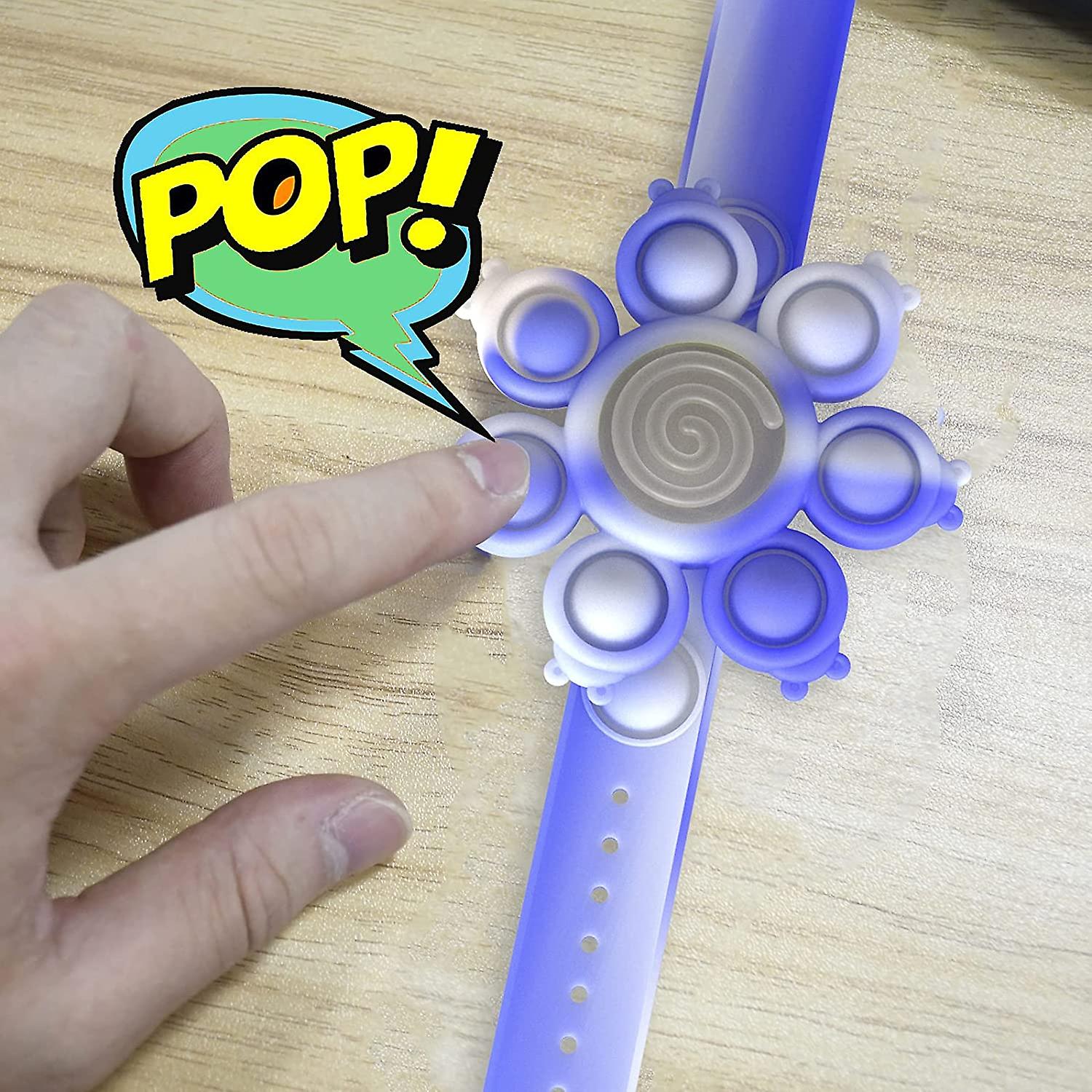 Pop It Watch Spinner Band Light Up Fidget Toy For Boys And Girls Bubble ...