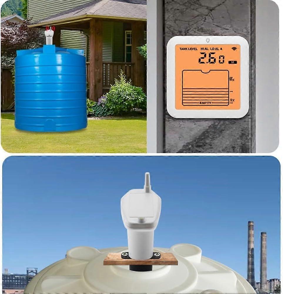 Wireless Digital Water Level Gauge with Backlit Display, IP65 ...