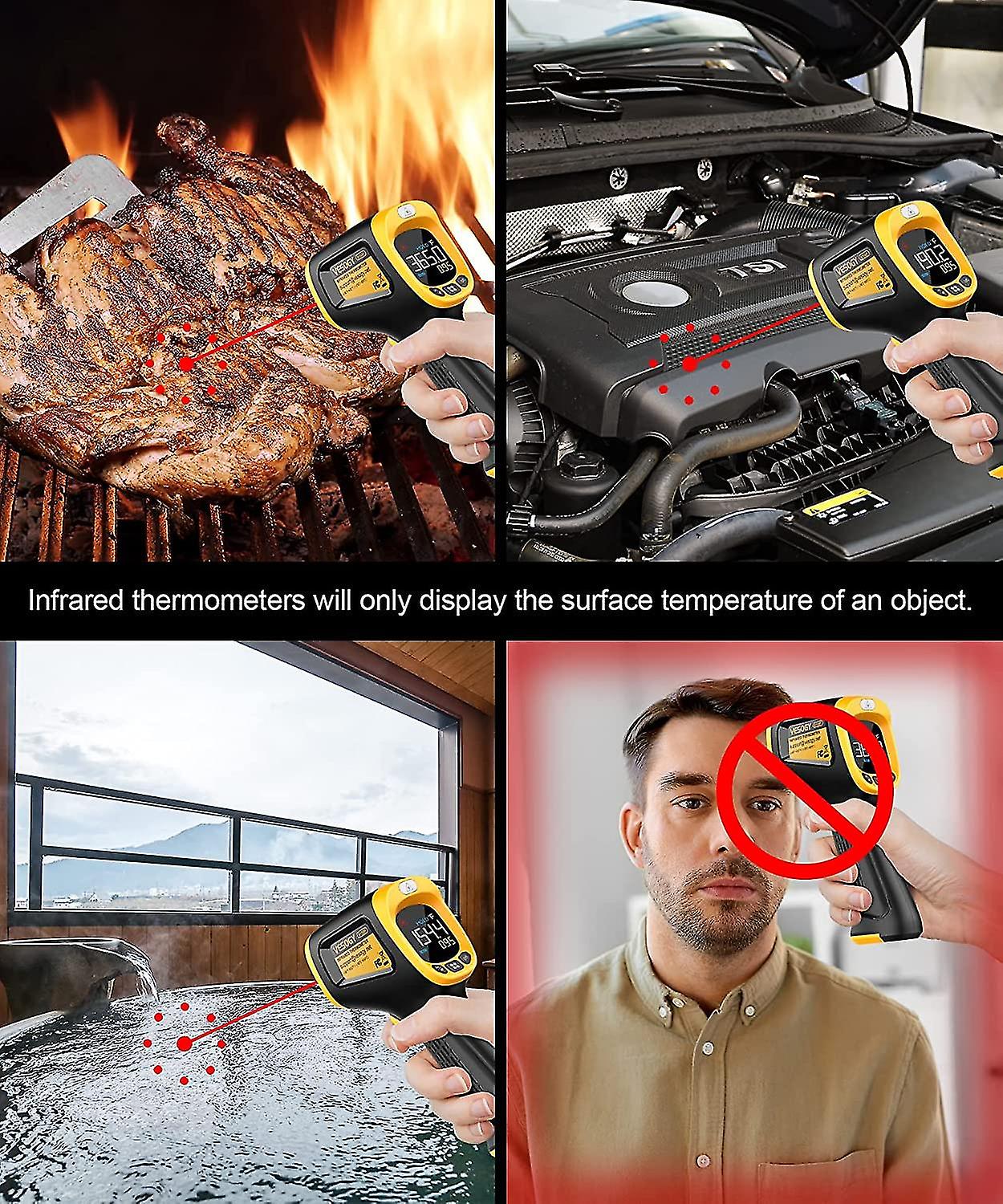 Infrared Thermometer Temperature Gun -58f ~932f, Digital Laser ...