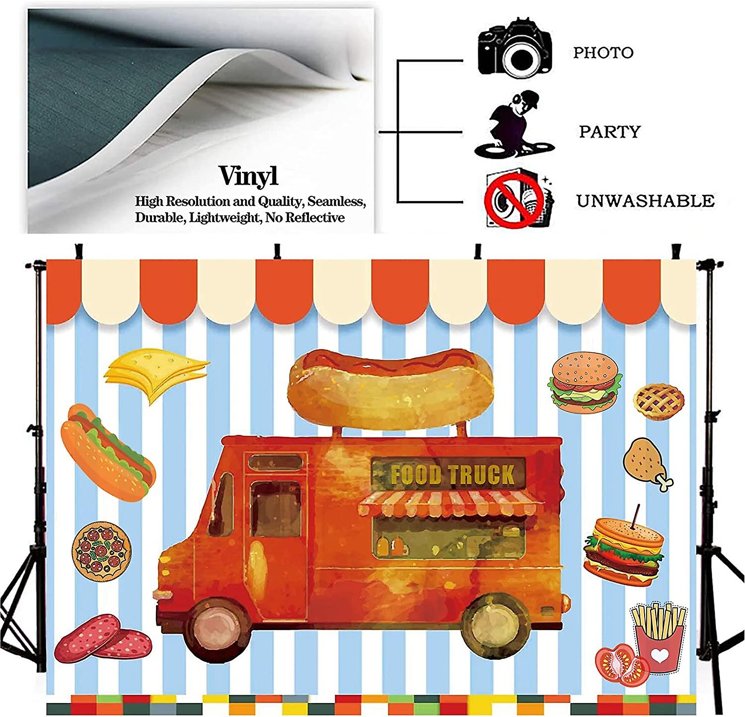 Food Truck Photography Backdrop Pizza Shop Theme Photo Background Hot ...