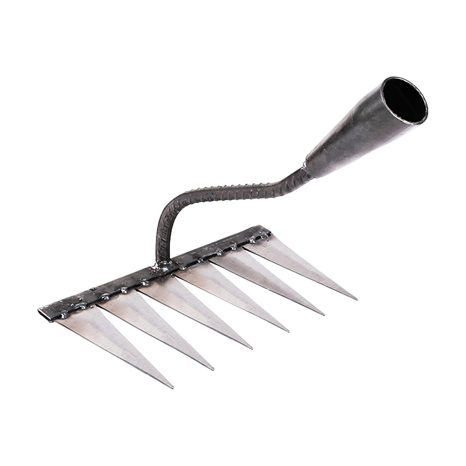 Garden Rake Hardened Strong Sharp Tines Rake For Gardening Mulching ...