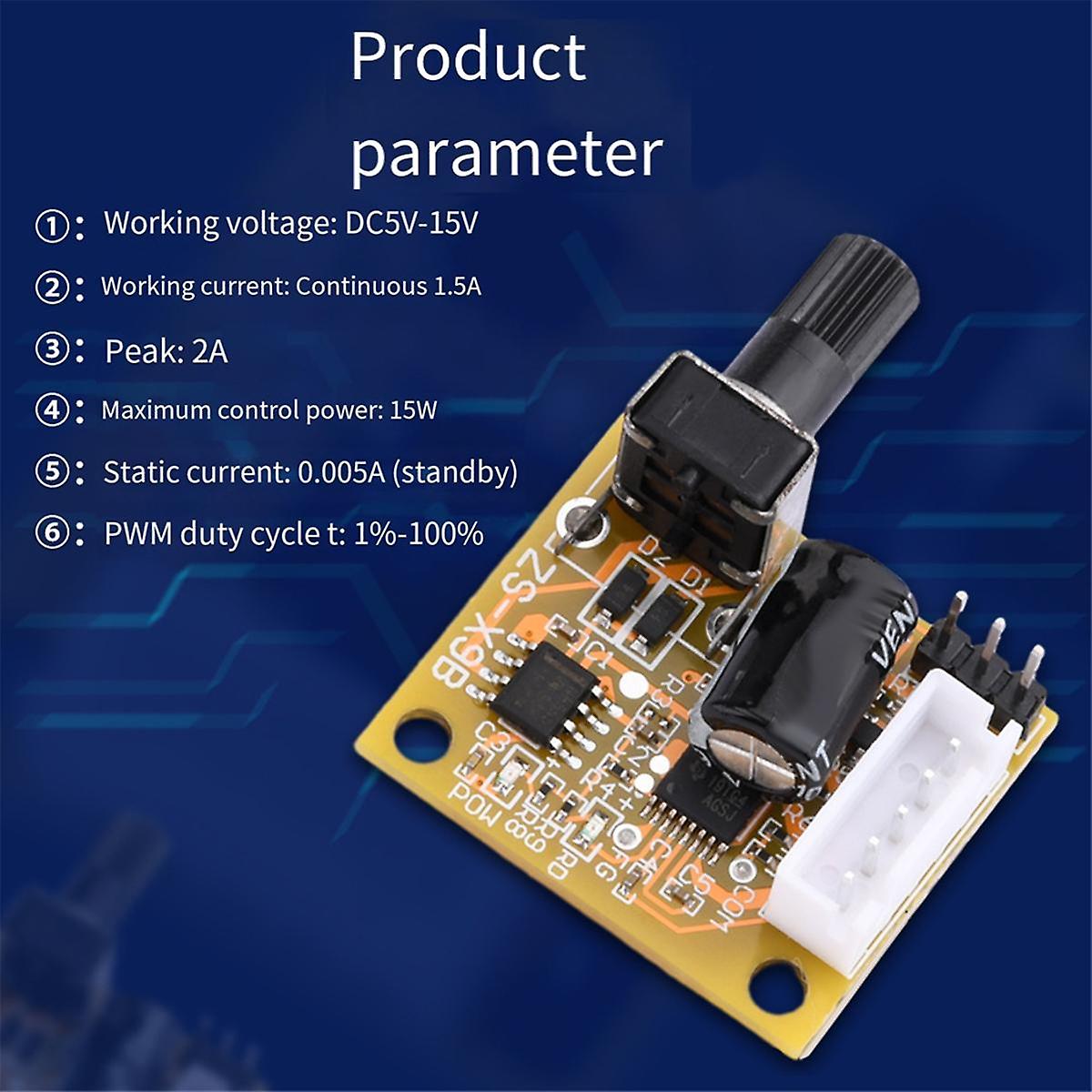 BLDC 3-Phase Brushless Motor Driver DC5V-15V 2A 15W DC Motor Speed ...