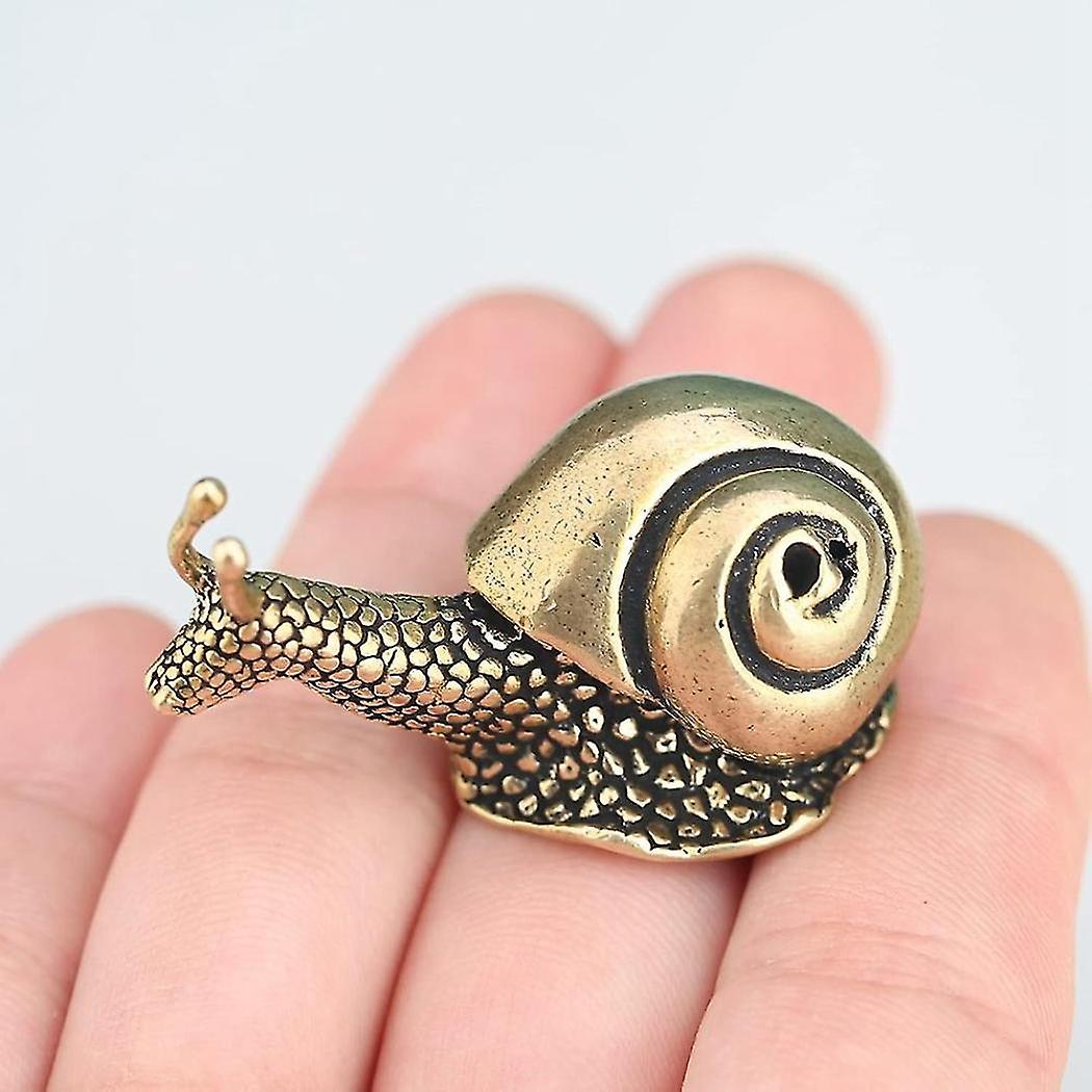 2pcs Snail Decor Outdoor Pond Garden Snail Figurine Brass Snail With Decor Effect The Meaning Of ...