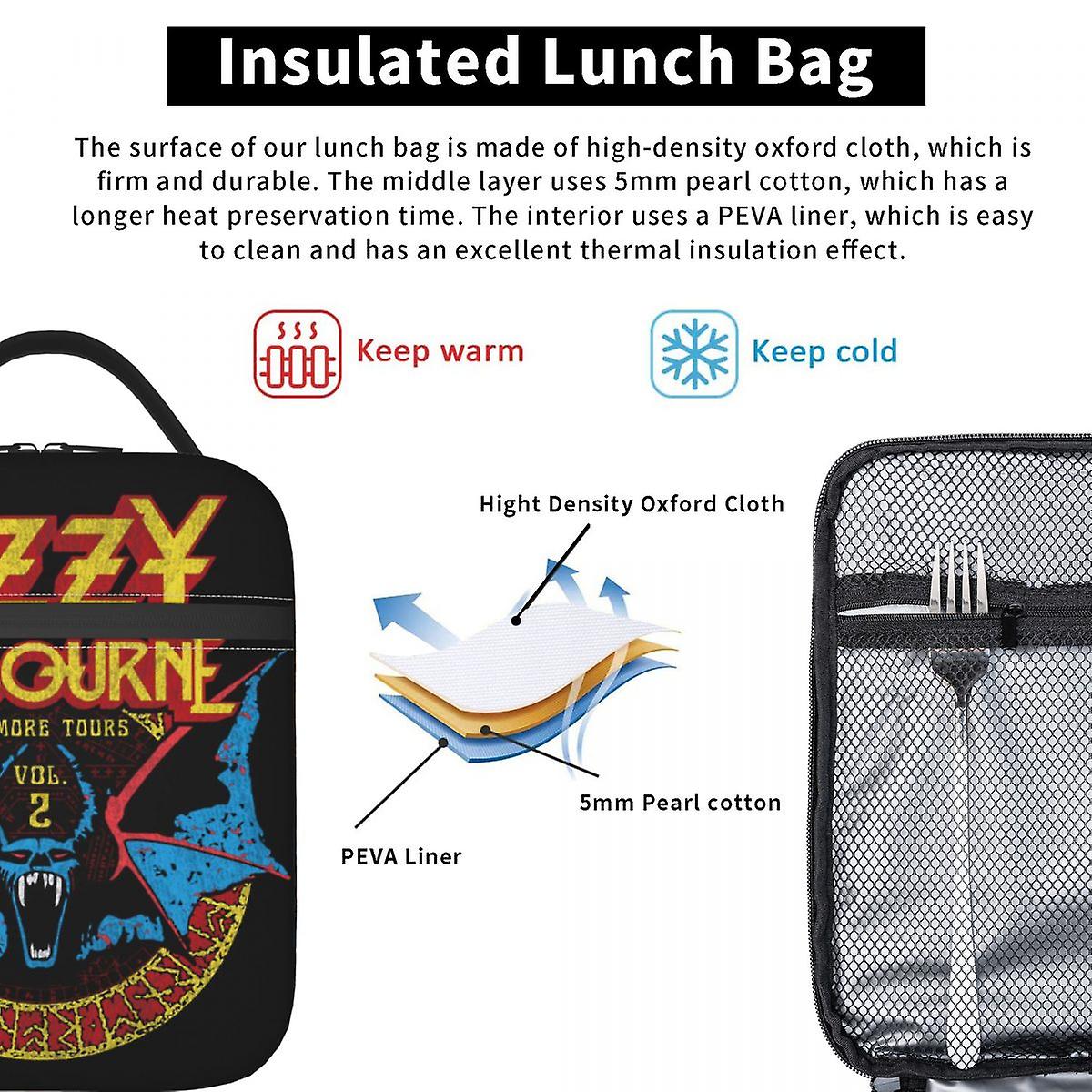 Custom Heavy Metal Band Rock Lunch Bag Men Women Warm Cooler Ozzy ...