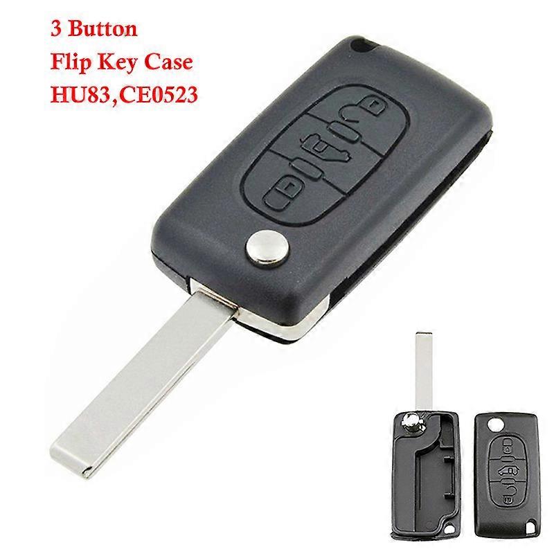 3 Button HU83 Remote Car Key Fob Case CE0523 for Peugeot Expert/Citroen ...