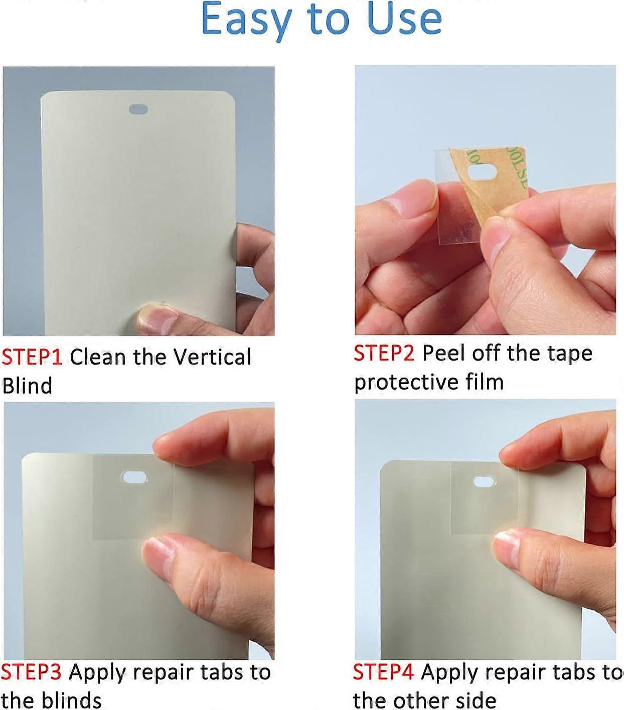 60 PCS Vertical Blind Repair Tabs Kit Clear Fixer Verticle Blinds Snap in Replacement Slats ...