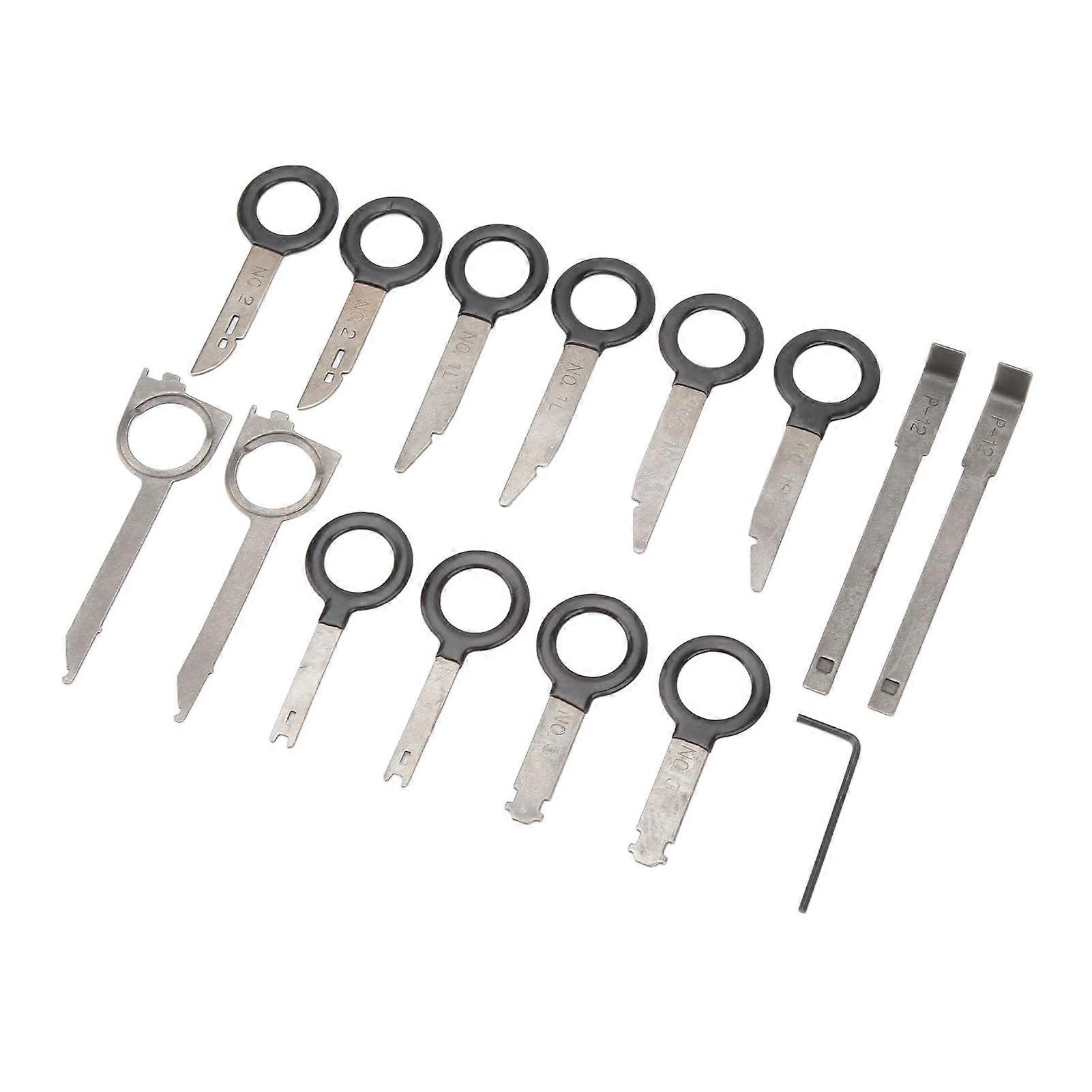 20PCS Radio Removal Tool Kit Ergonomic Steel Universal Stereo CD Player ...