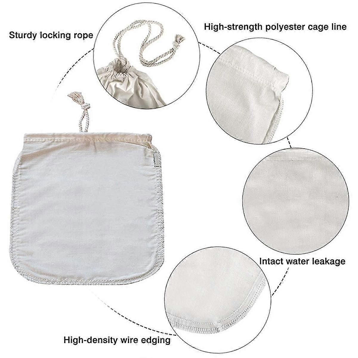 2-Piece Cheese Cloth, Fine Mesh Cord Cheesecloth Bag, Multiple-Use ...