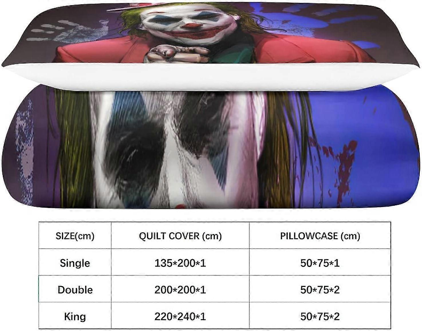 Joker Duvet Cover Set, with Pillowcases Microfiber Bedding Set with ...