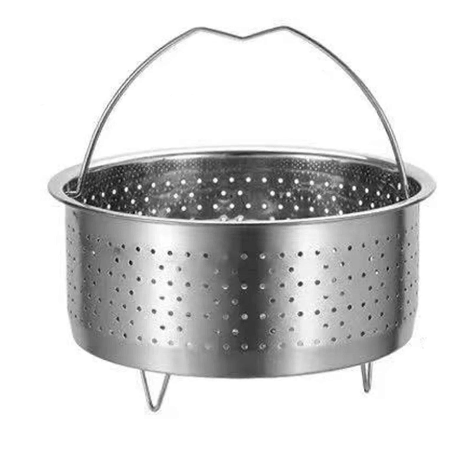 Stainless Steel Steamer Rack Insert Stock Pot With Handle Steaming Tray ...