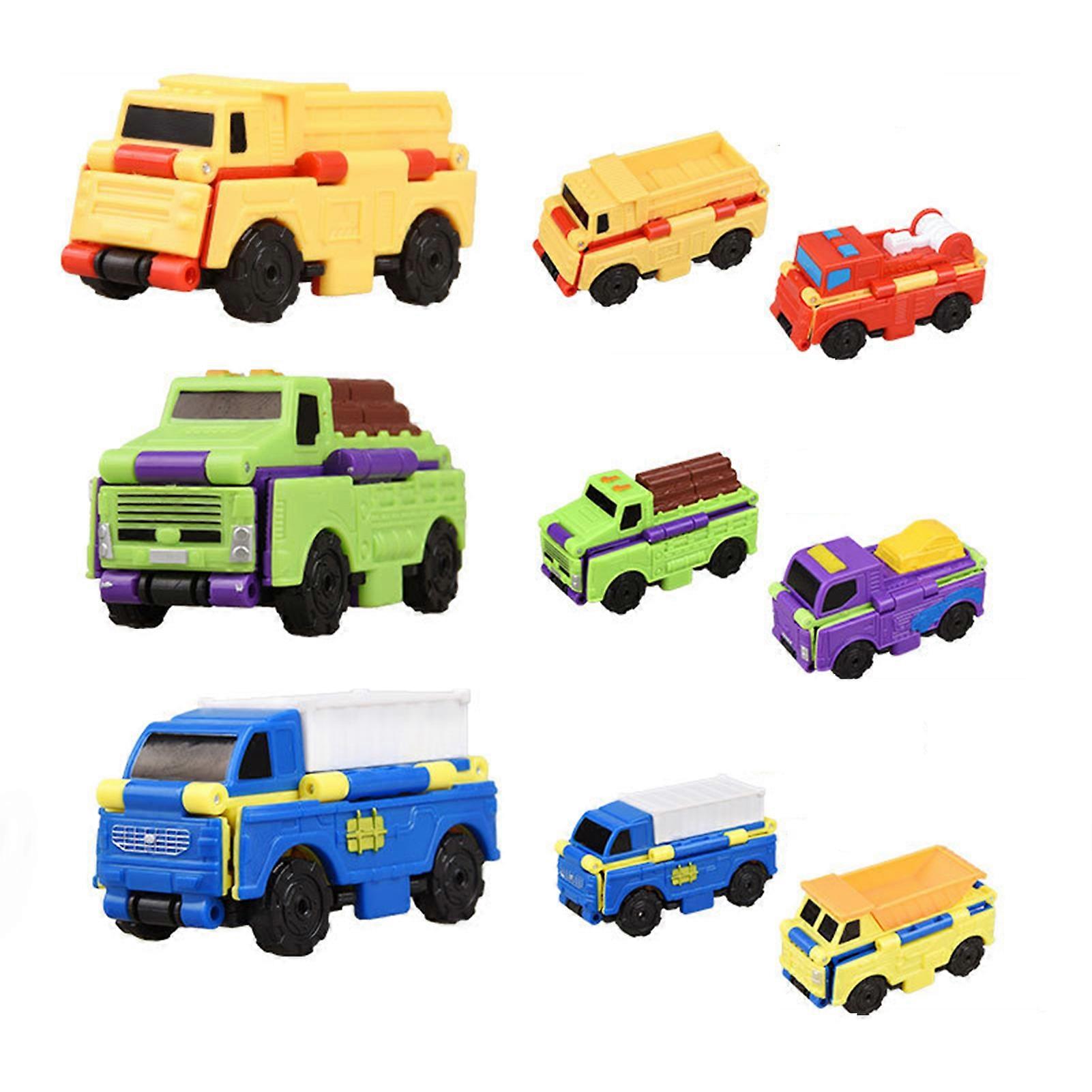 3pcs Cartoon Transform Toy Car for Kid Interesting Puzzle Playthings ...